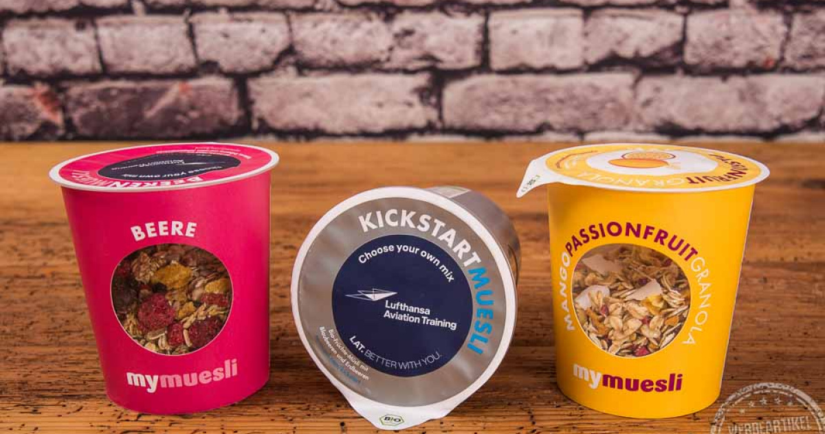 mymuesli To Go Becher mit Logo bedrucken | werbemax